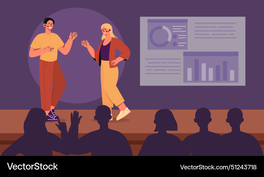 Speaker with seminar Royalty Free Vector Image