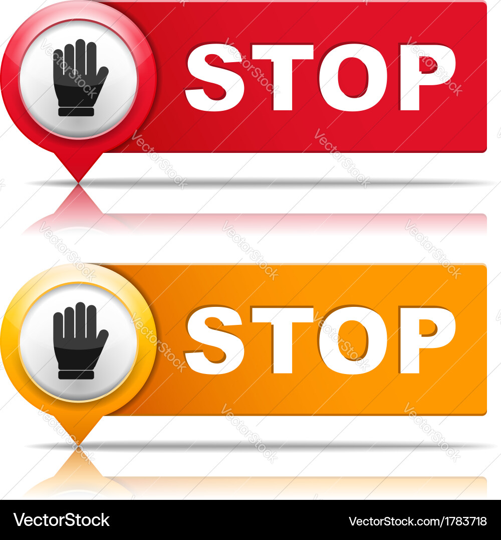 Stop Royalty Free Vector Image - VectorStock