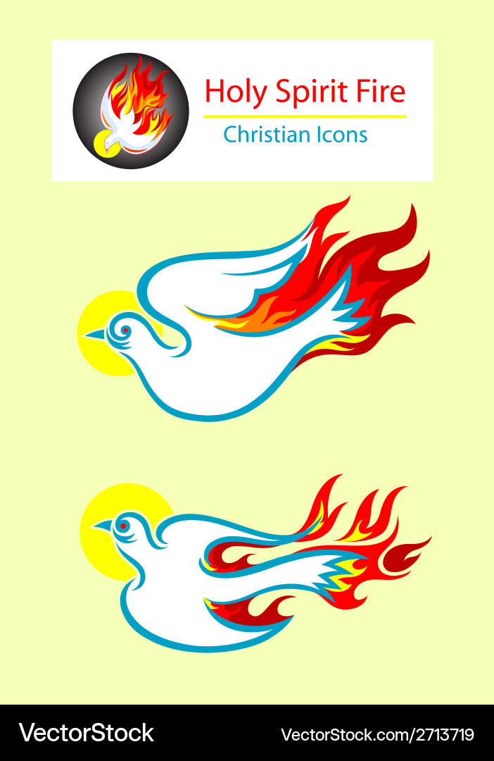 Holy spirit icons Royalty Free Vector Image - VectorStock