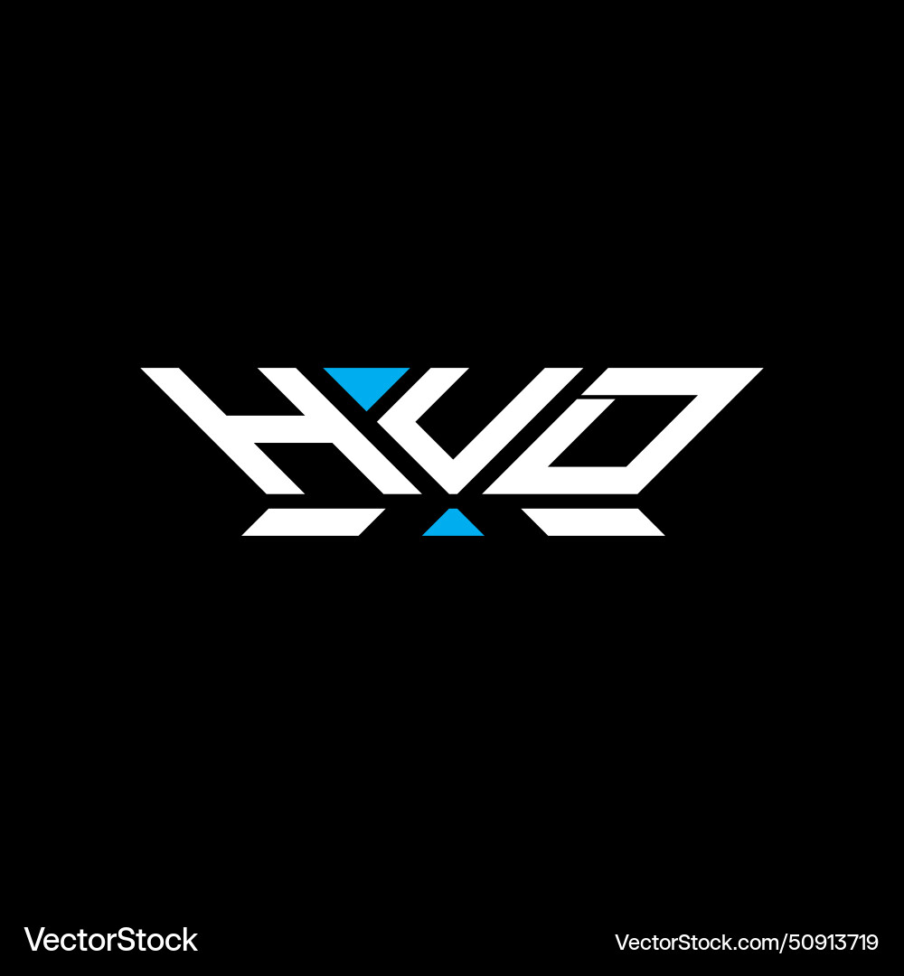 Hud letter logo design simple and modern Vector Image