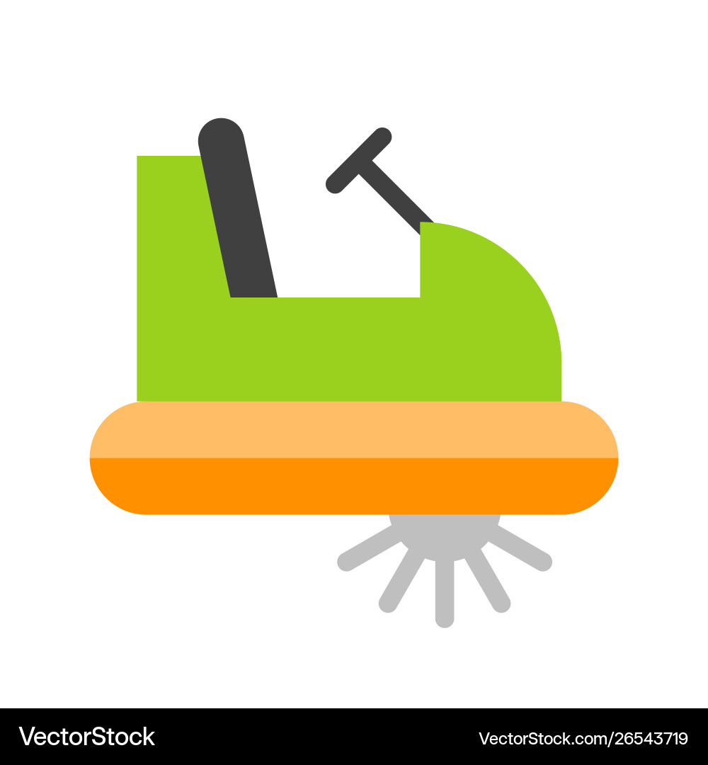 Pedal boat watercraft flat style icon Royalty Free Vector