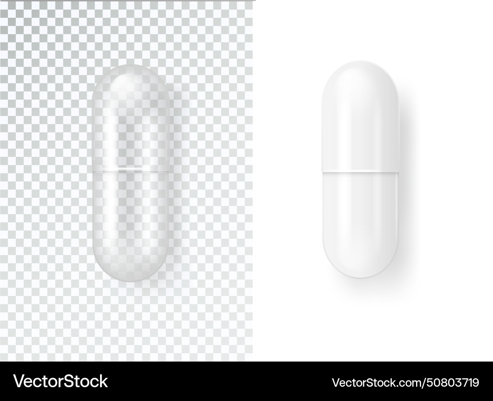 Pill medical capsule tablet icon isolated Vector Image