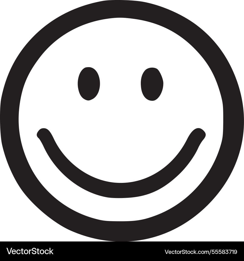 Smiley face - minimalist and flat logo Royalty Free Vector