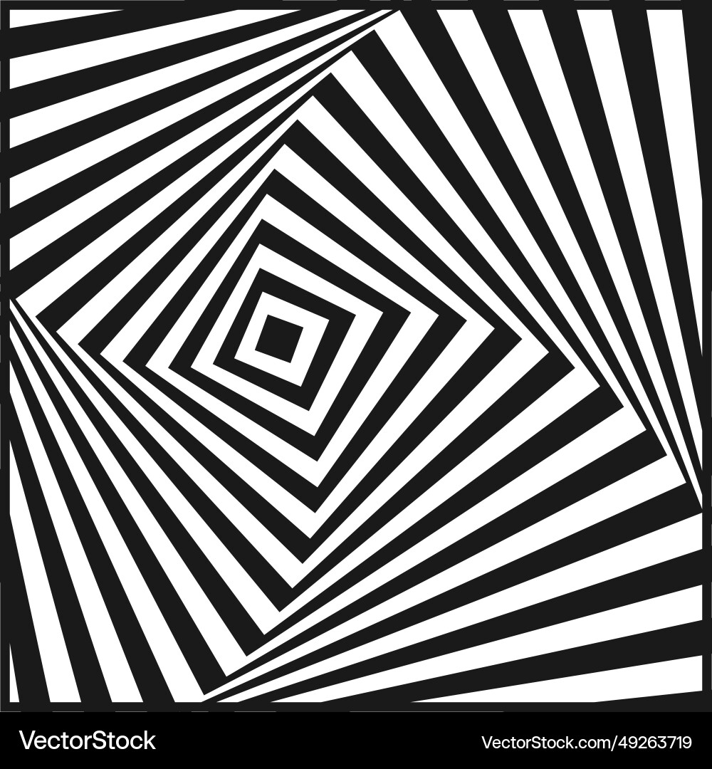 Spiral background black and white psychedelic Vector Image