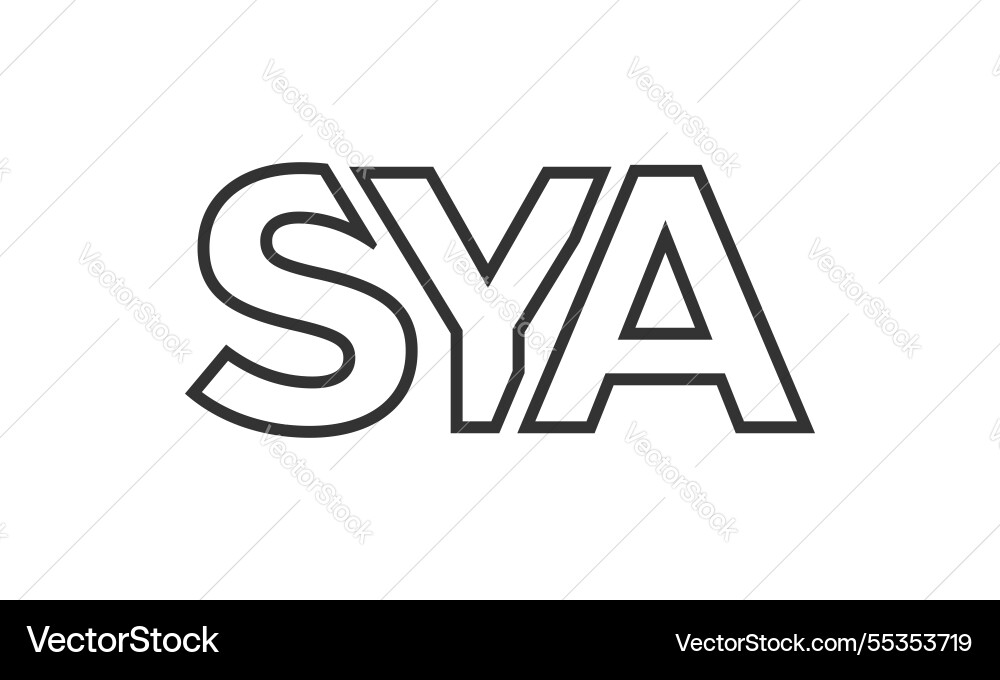 Sya logo design template with strong and modern Vector Image