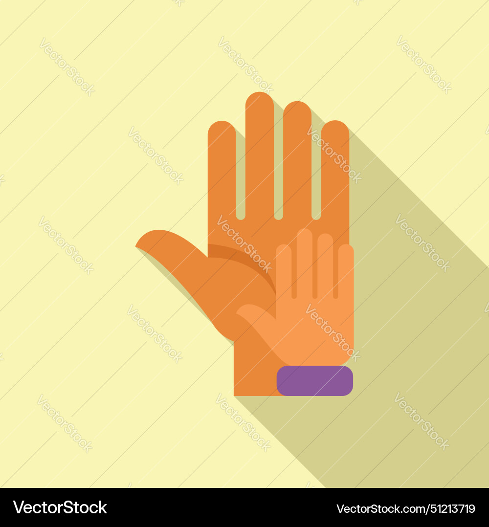 Volunteer hand support icon flat care Royalty Free Vector