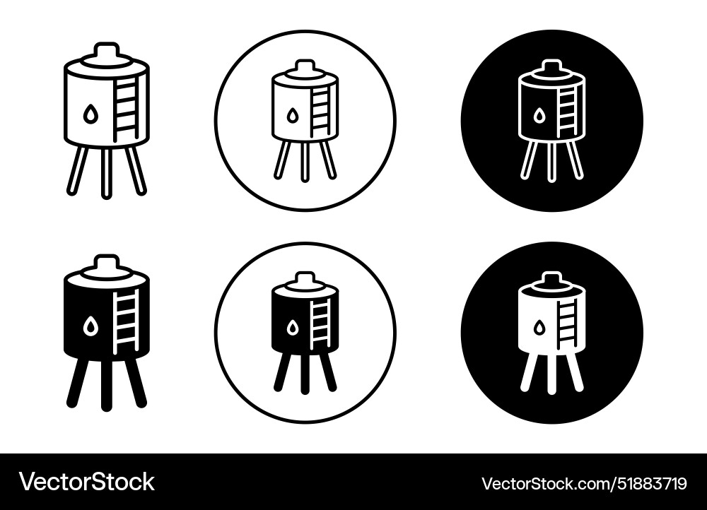 Water tank icon Royalty Free Vector Image - VectorStock