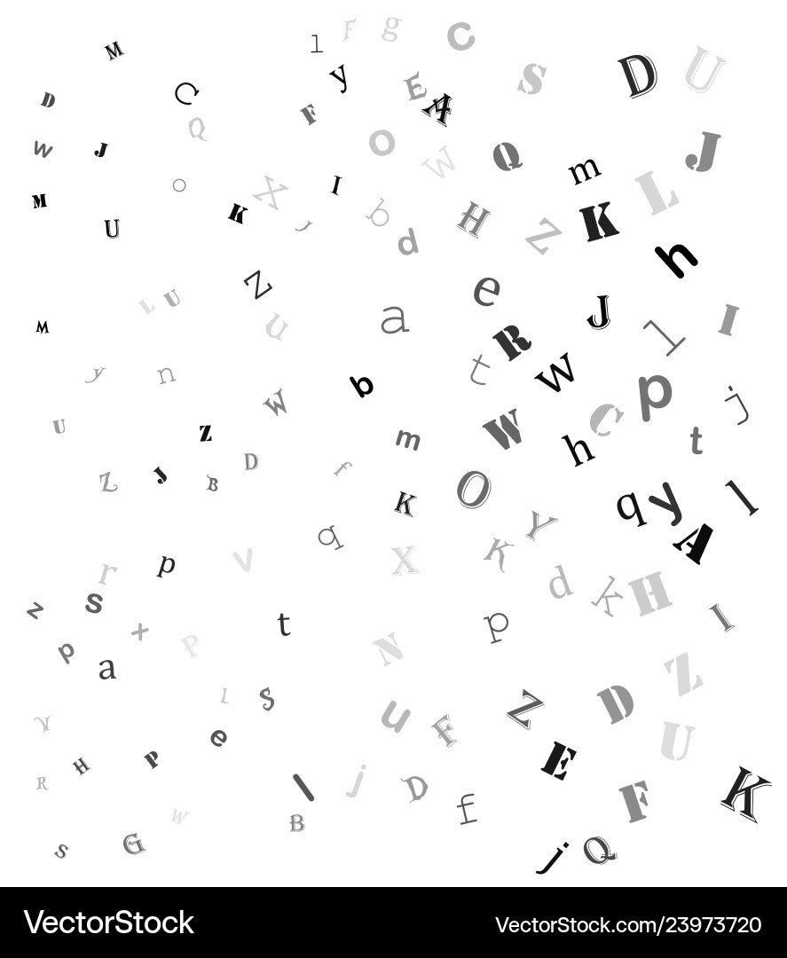 Falling random letters alphabet beautiful Vector Image