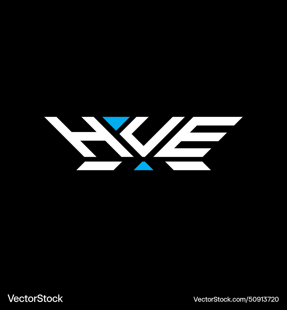 Hue letter logo design simple and modern Vector Image