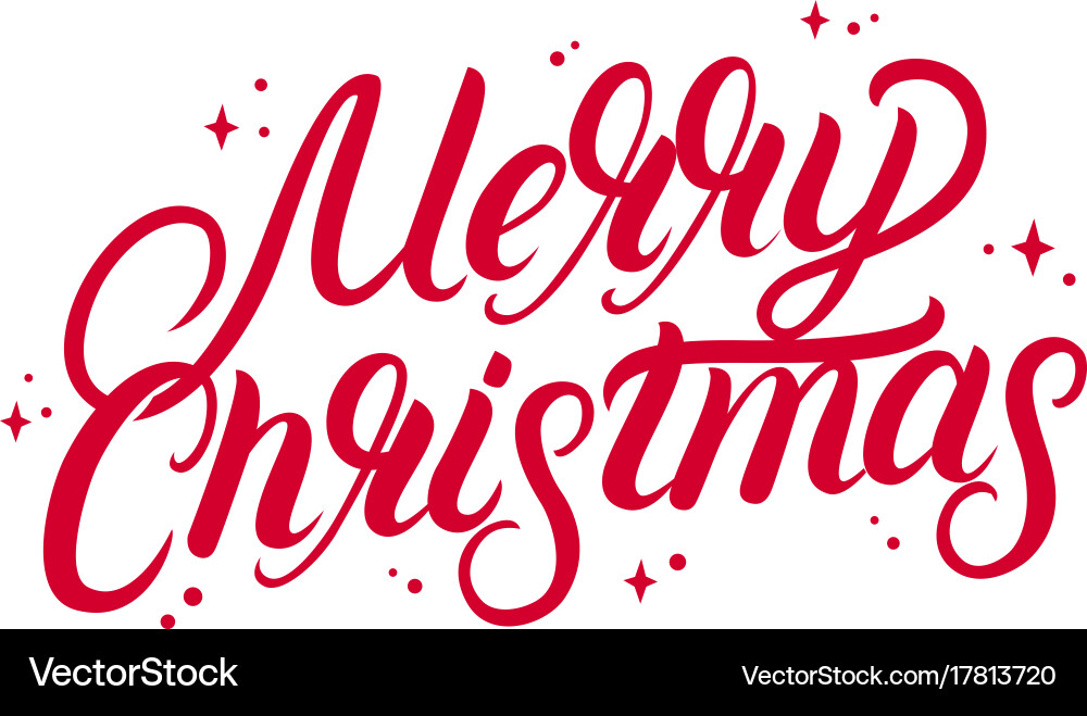 Merry christmas 2018 hand written lettering text Vector Image