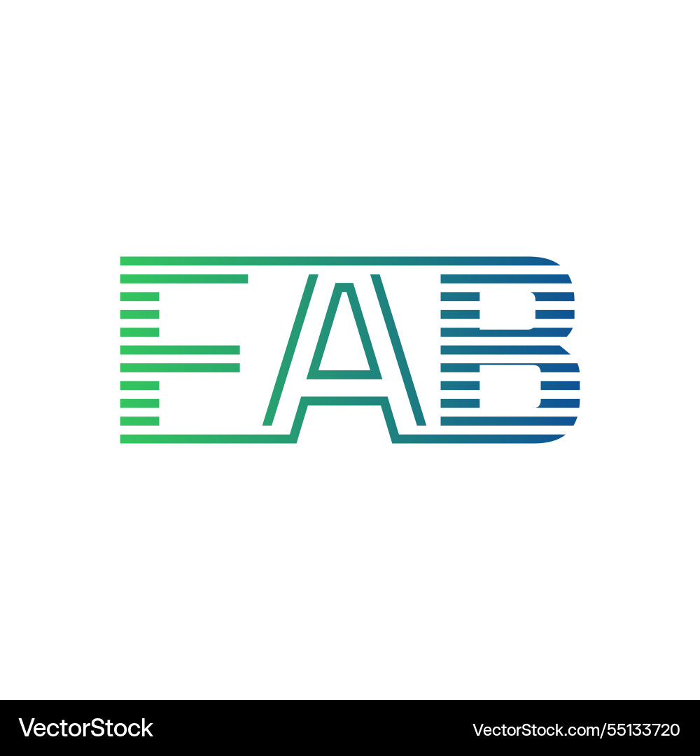 Modern fab logo design letter minimalist Vector Image