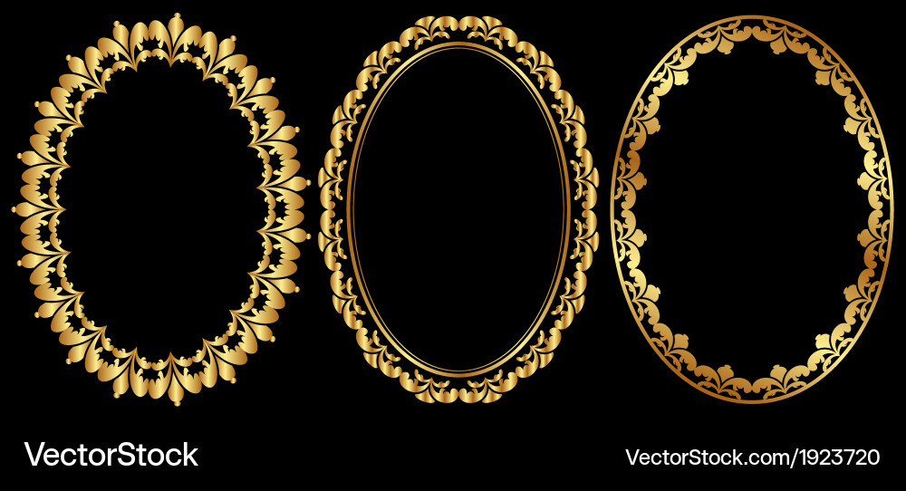 Oval frames Royalty Free Vector Image - VectorStock