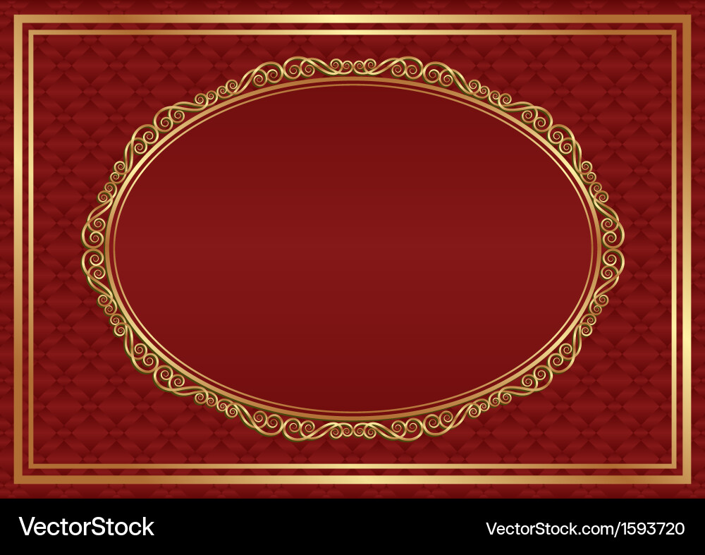 Red Golden Frame Background Royalty Free Vector Image