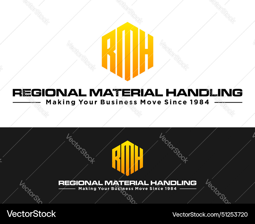 Rmh logo Royalty Free Vector Image - VectorStock