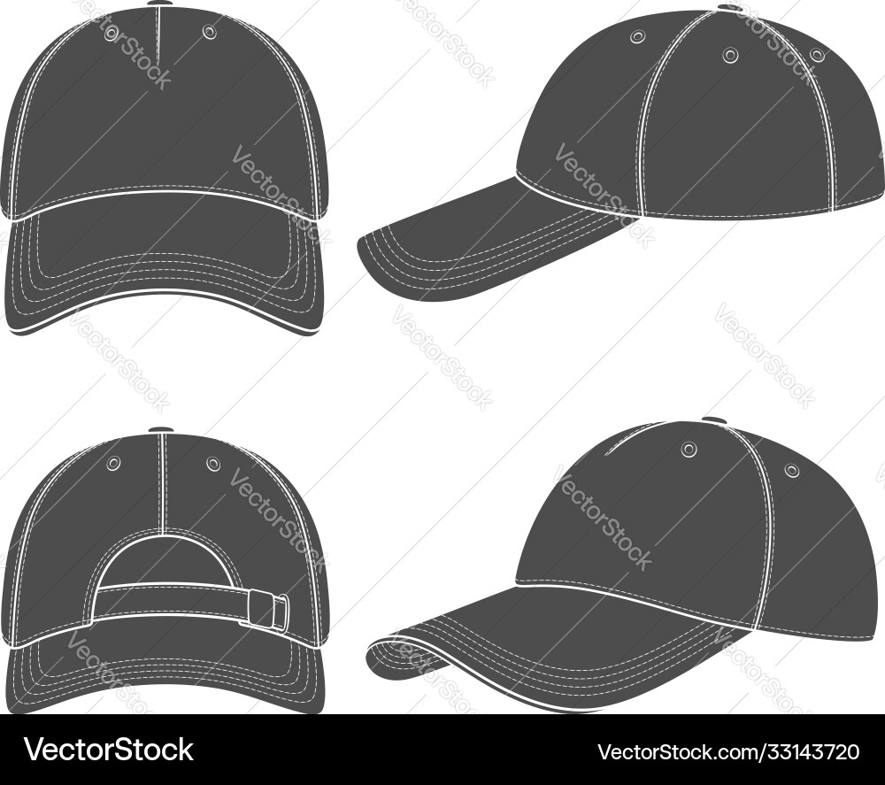 Set with a baseball cap Royalty Free Vector Image