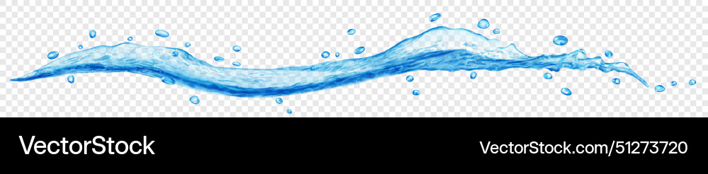 Translucent water wave with drops Royalty Free Vector Image