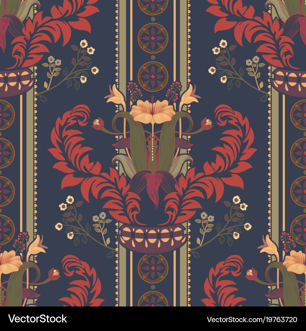 Victorian Floral Pattern Royalty Free Vector Image