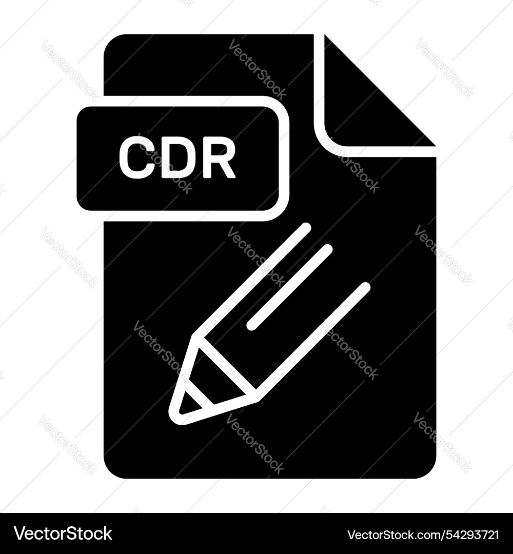 An amazing icon of cdr file editable design Vector Image