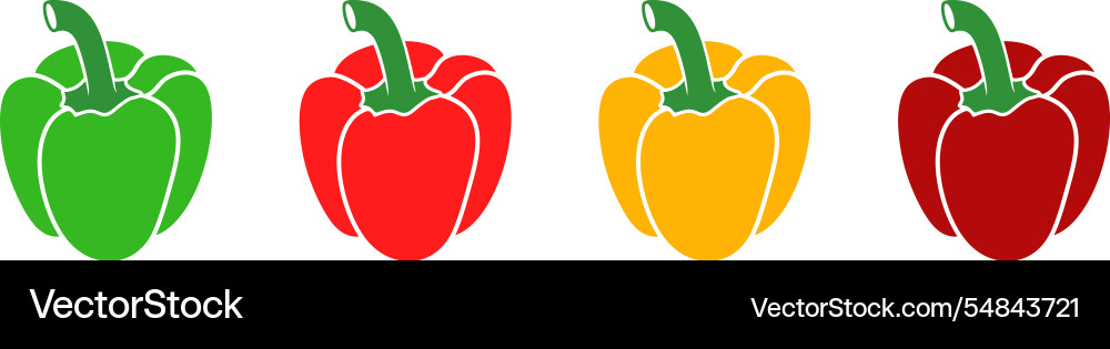 Bell pepper Royalty Free Vector Image - VectorStock