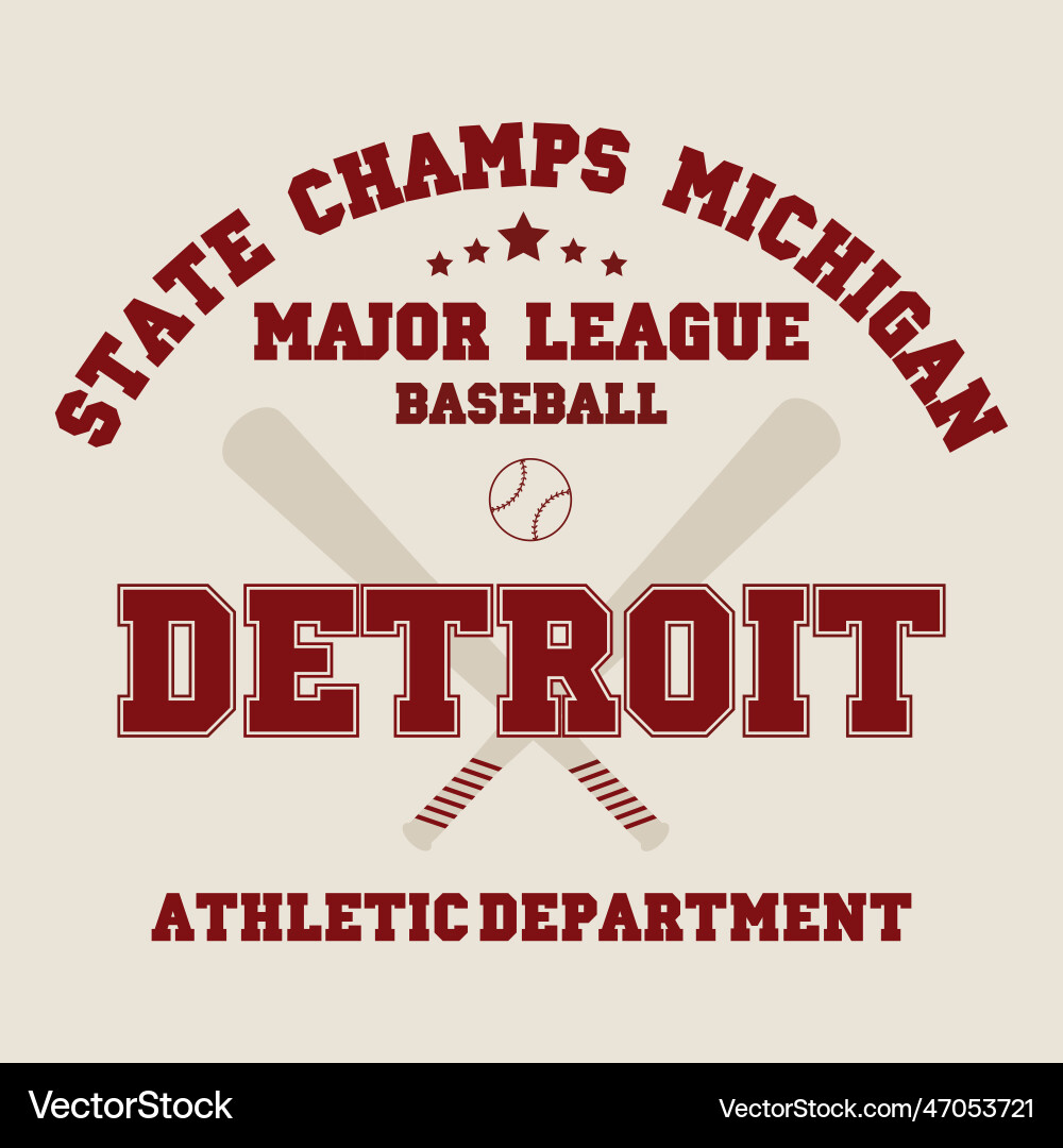 Detroit typography t-shirt design for apparel Vector Image
