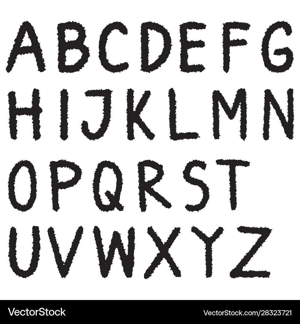 Element design hand drawn doodle font black Vector Image