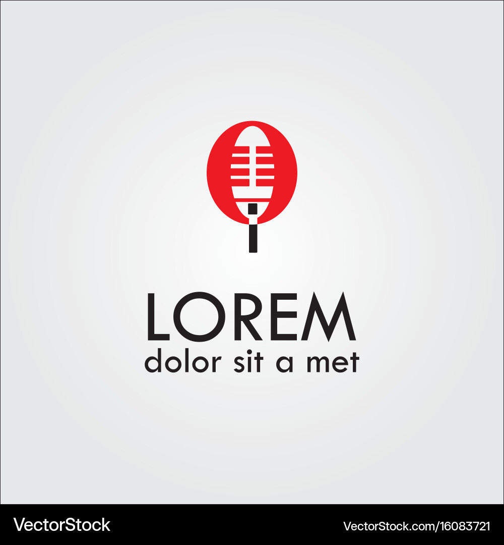 Microphone logo Royalty Free Vector Image - VectorStock