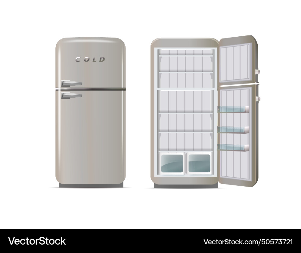 Modern fridges realistic coolers refrigerators Vector Image