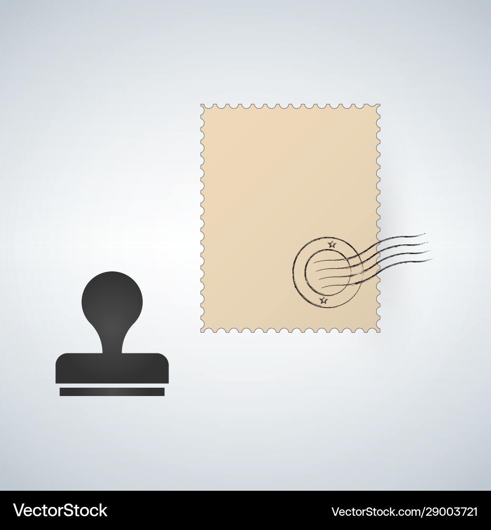 Postmark template seal and stamp Royalty Free Vector Image