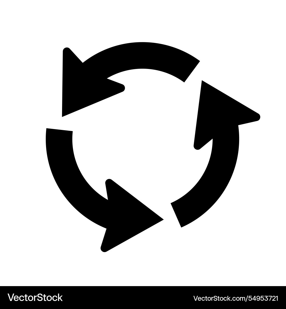 Roundabout circulation arrows icon Royalty Free Vector Image