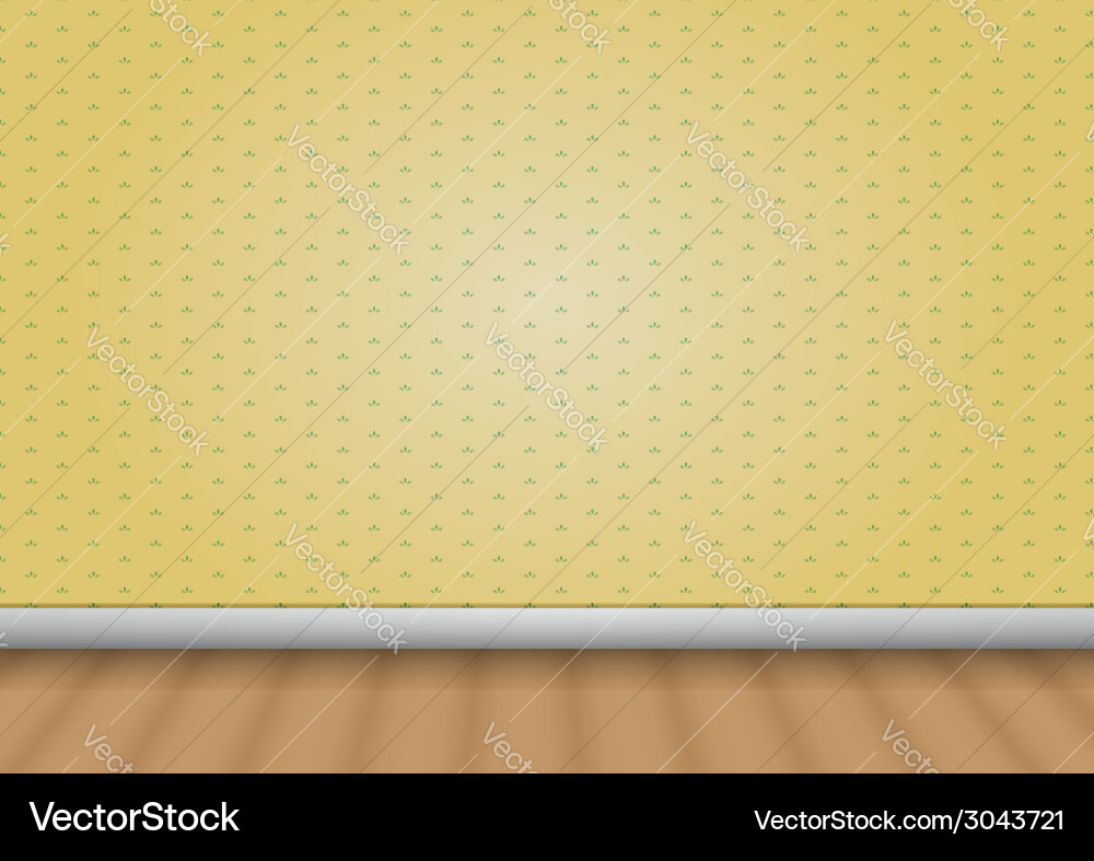 Simple Empty Room with Patterned Wall Royalty Free Vector