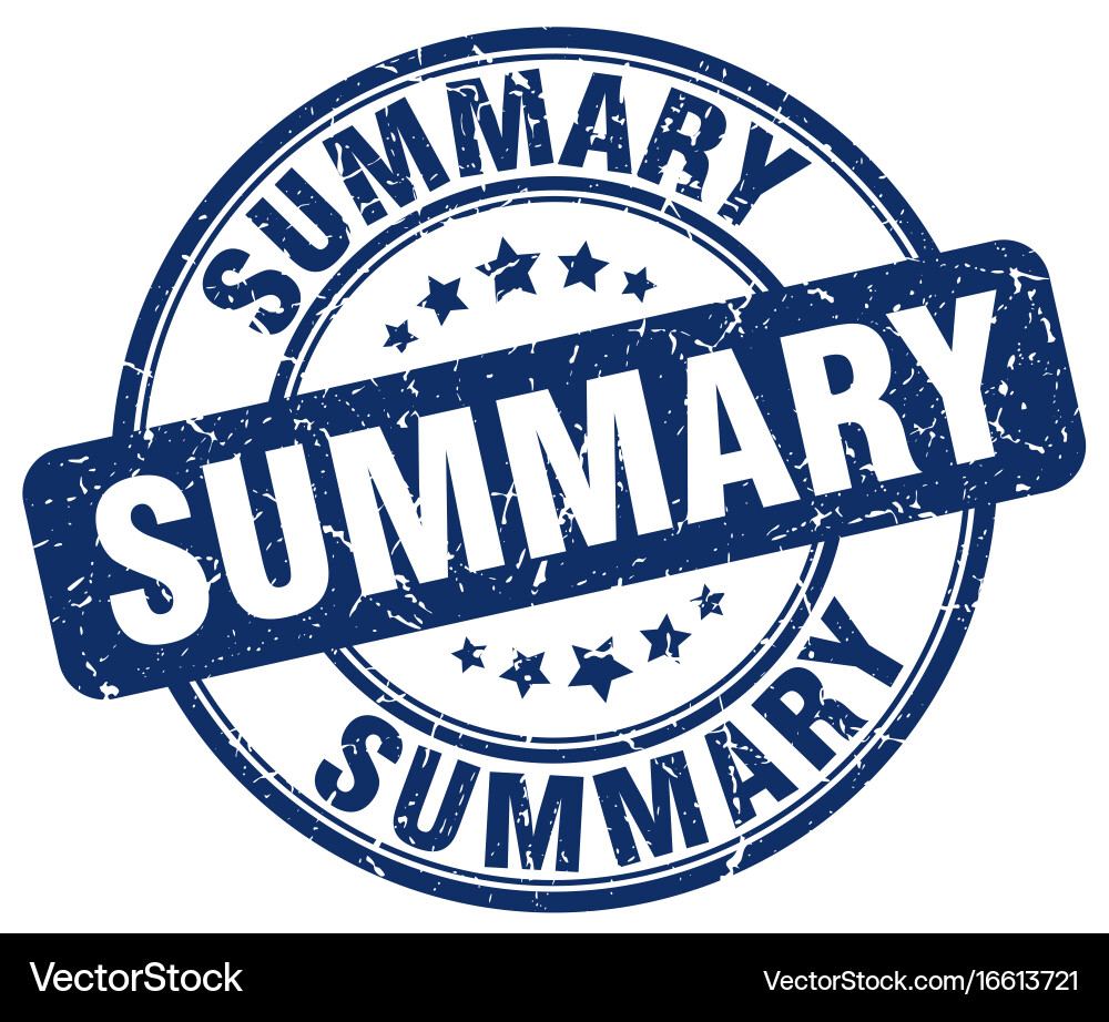 Summary stamp Royalty Free Vector Image - VectorStock