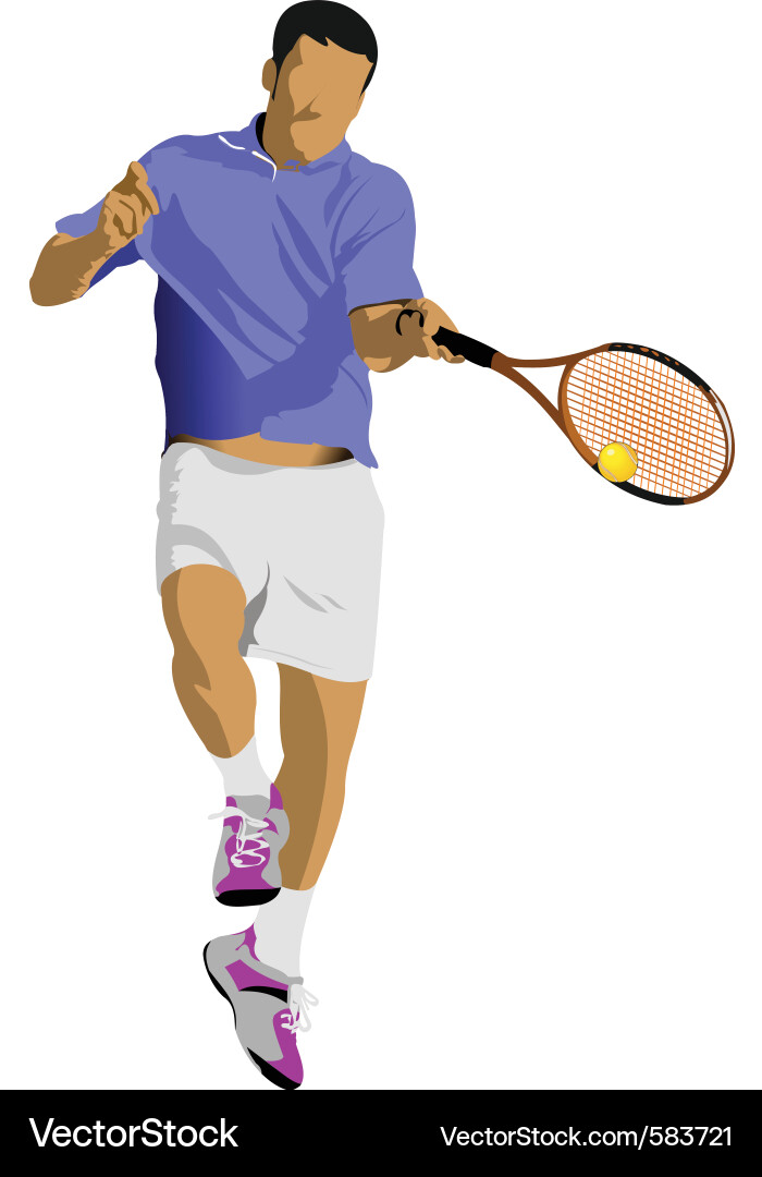 Tennis player Royalty Free Vector Image - VectorStock