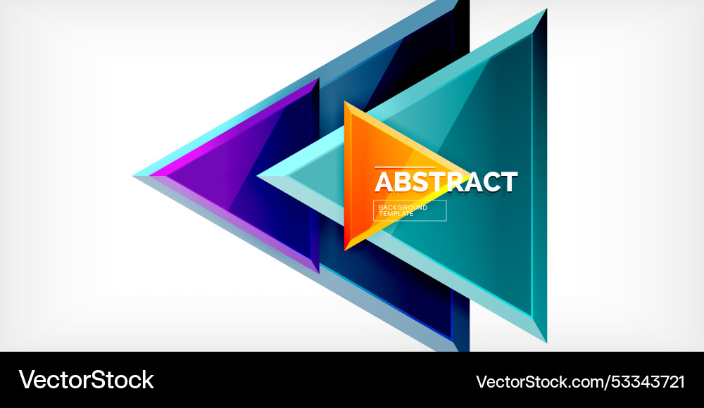 Triangle Glass Shapes Geometric Abstract Vector Image