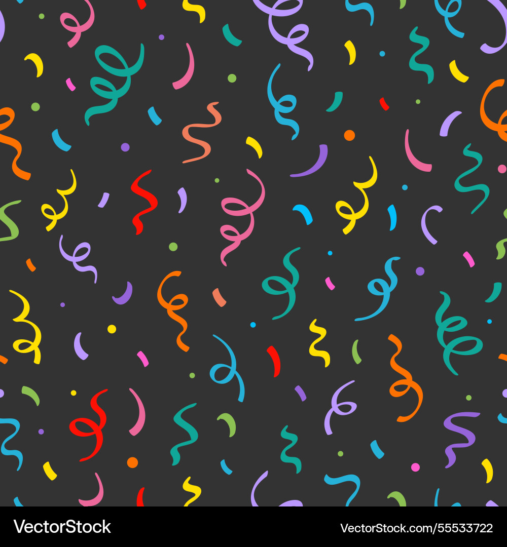 Birthday confetti seamless pattern background Vector Image