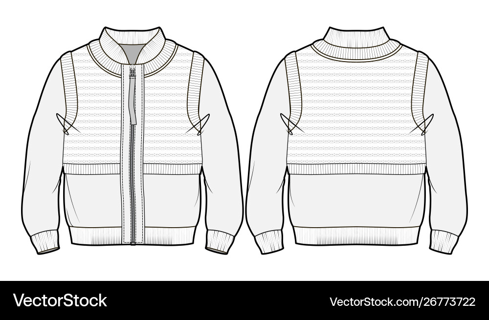 Bomber jacket Royalty Free Vector Image - VectorStock