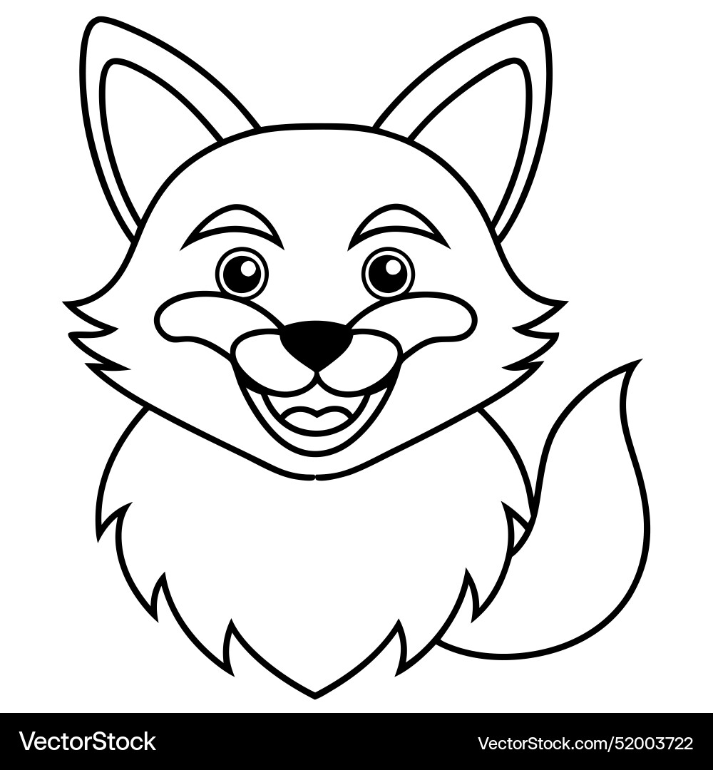 Cross fox smiles icon – Royalty-Free Vector | VectorStock