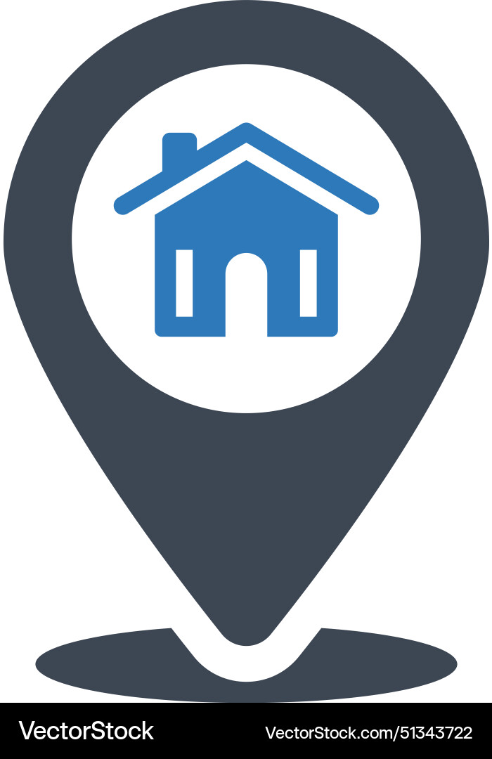 Home location icon Royalty Free Vector Image - VectorStock