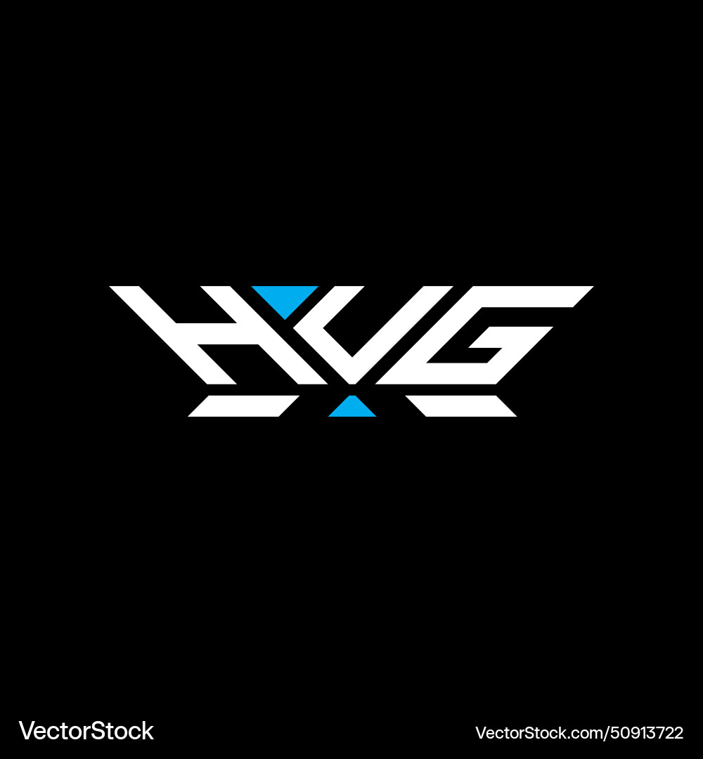 Hug letter logo design simple and modern Vector Image