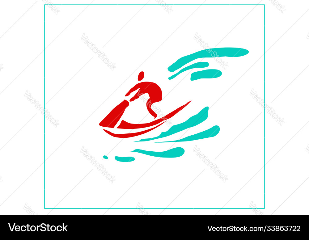Jet Bike Rider Action Royalty Free Vector Image