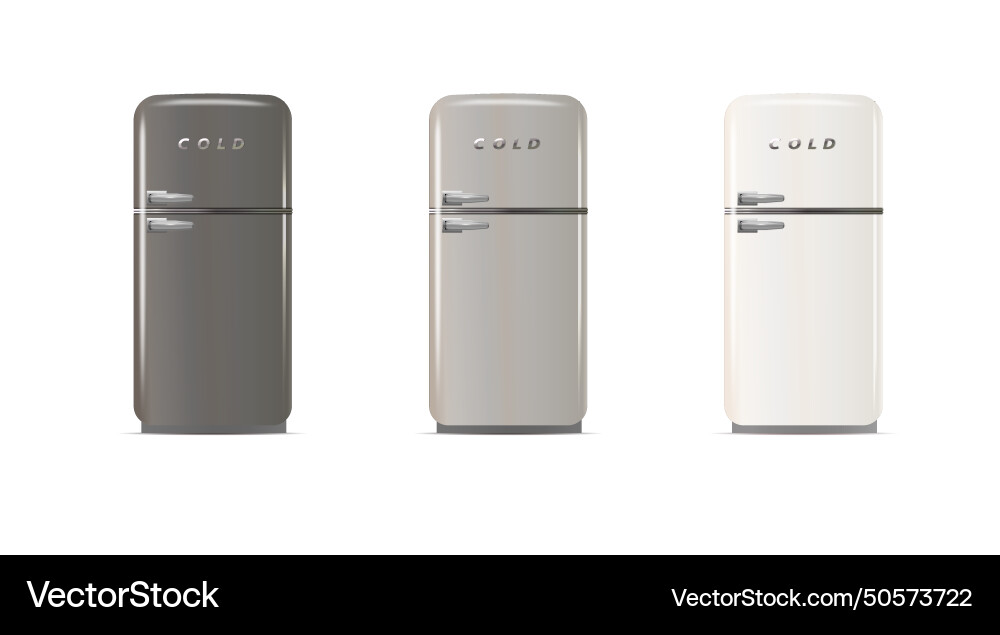Modern fridges realistic coolers refrigerators Vector Image