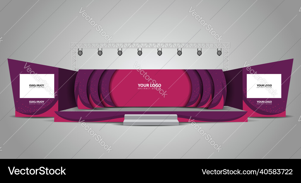 Modern Stage Backdrop for Conferences Royalty Free Vector