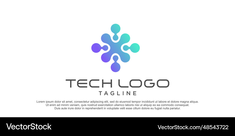 Modern Tech Logo - Abstract & Innovative Vector Image