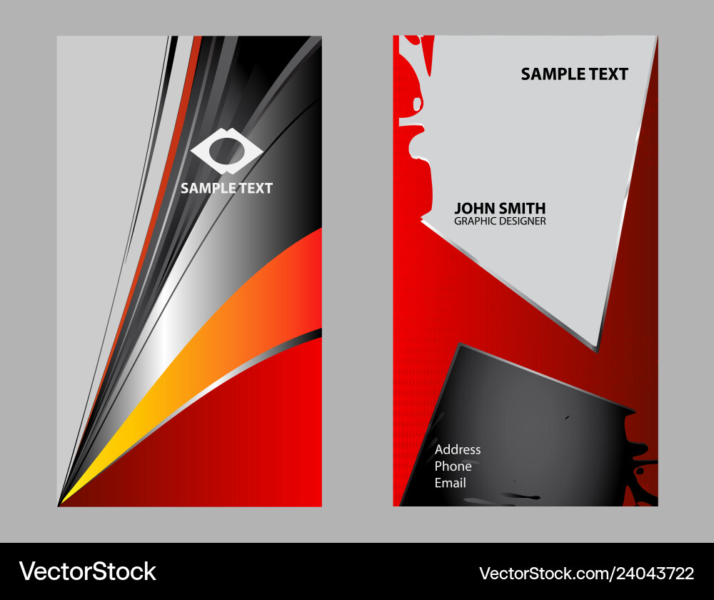 Name card - visit Royalty Free Vector Image - VectorStock