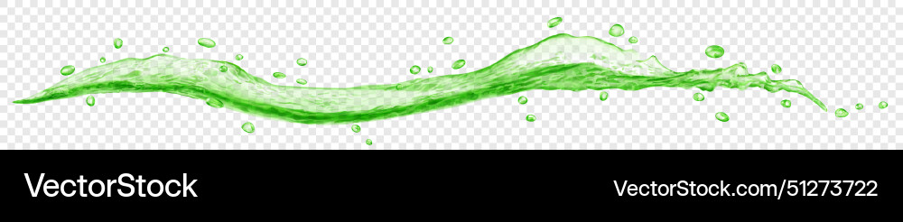 Translucent water wave with drops Royalty Free Vector Image