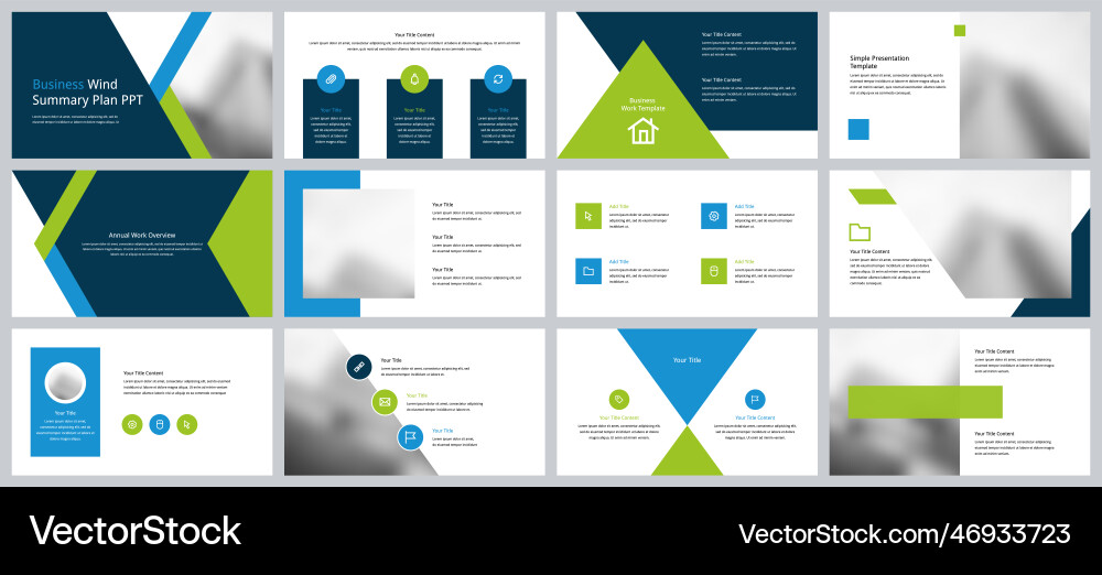 Business presentation powerpoint template Vector Image