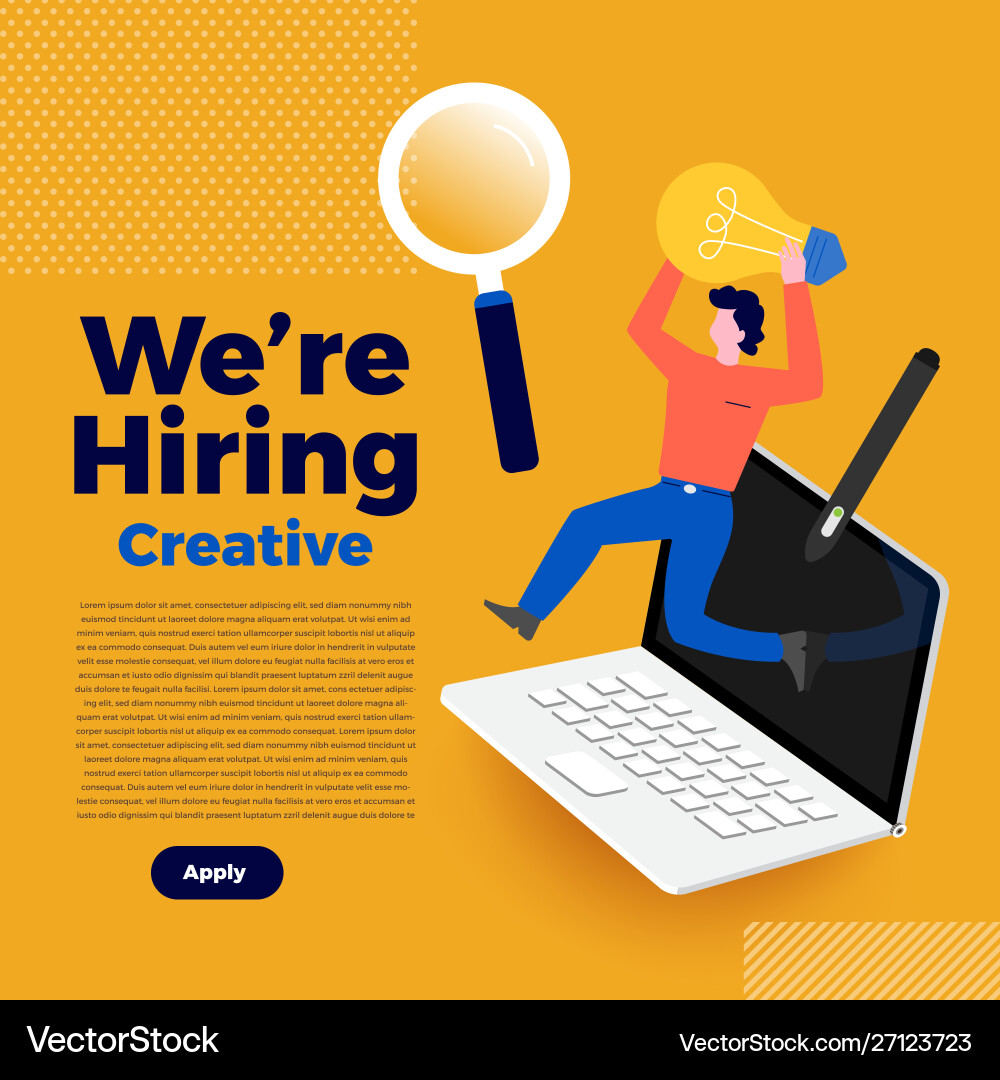 Concept hiring employee Royalty Free Vector Image