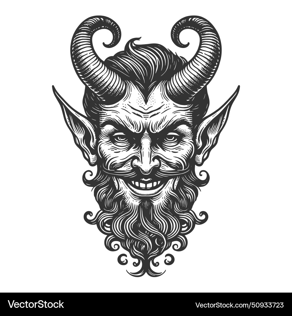 Devilish figure laughing Royalty Free Vector Image