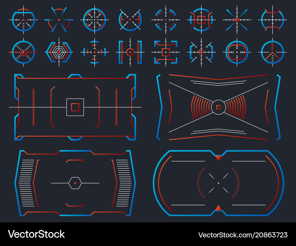 Futuristic hightech virtual screen design Vector Image