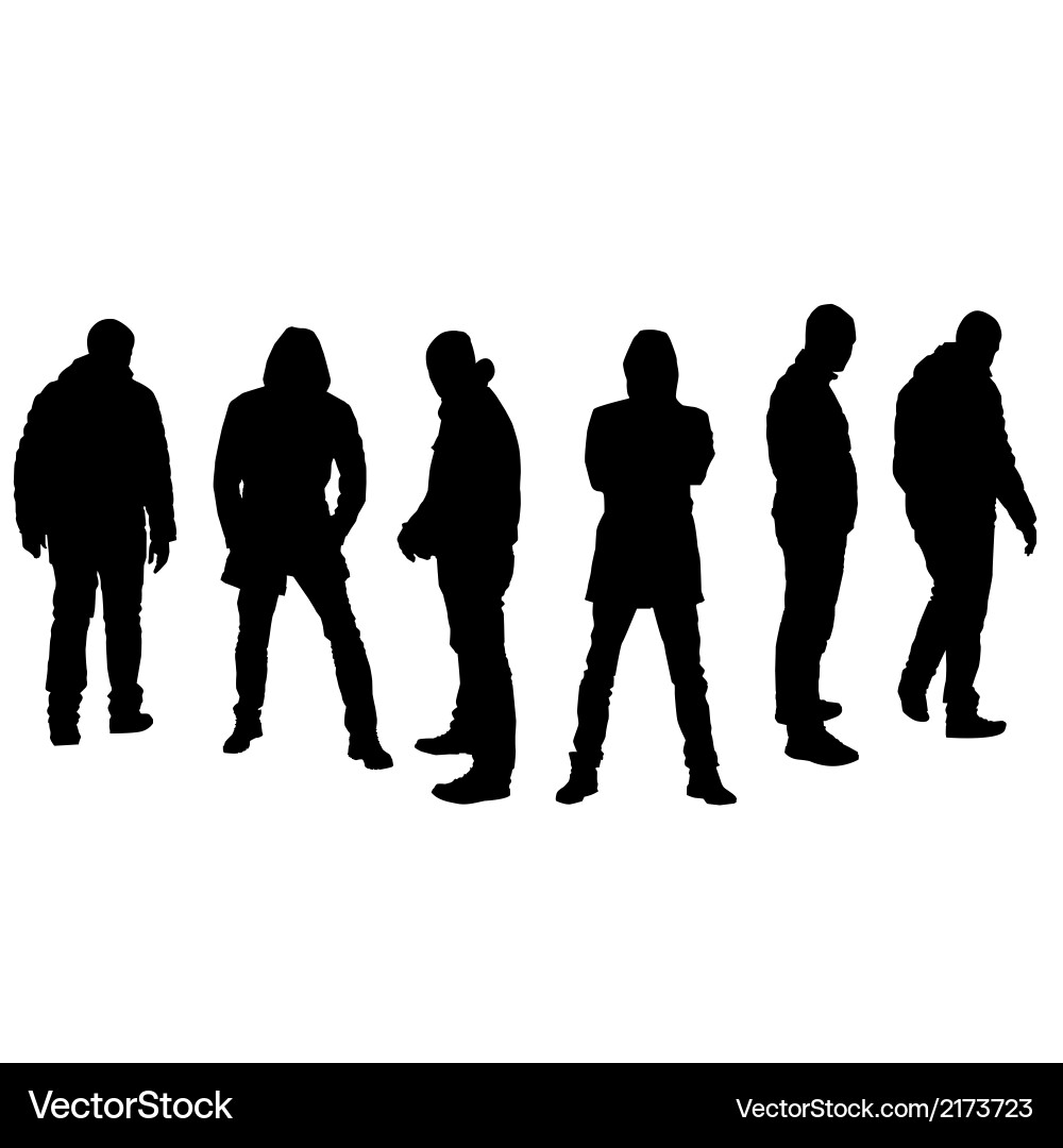 Silhouette of people Royalty Free Vector Image