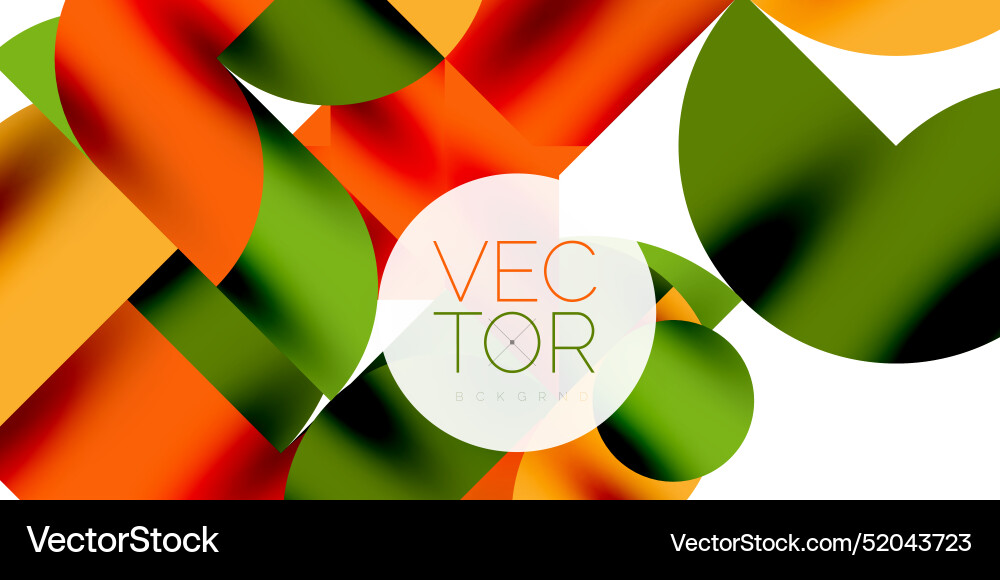 Tech minimal circular shapes geometric art Vector Image